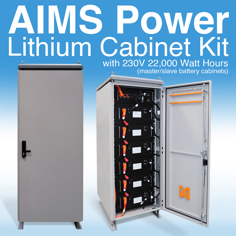 Set - Dual Lithium Battery Cabinets 230VDC |192AMPS | 44,160 Watt Hours ...